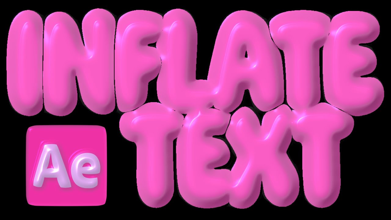 Quick Inflated Text In After Effects. NO 3D - NO PLUGINS - YouTube