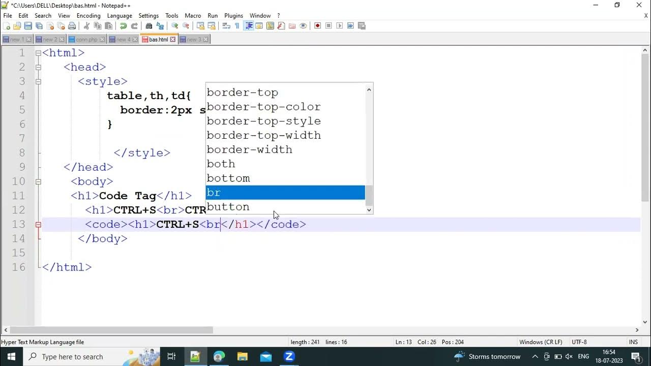 How to use Code tag in HTML | HTML tags - YouTube