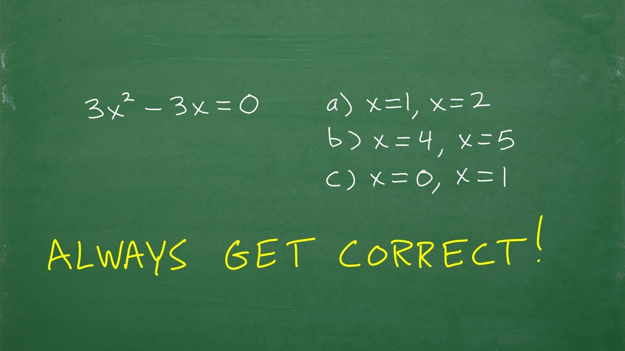 Equation Problems – Get Correct 100% of the Time! - YouTube