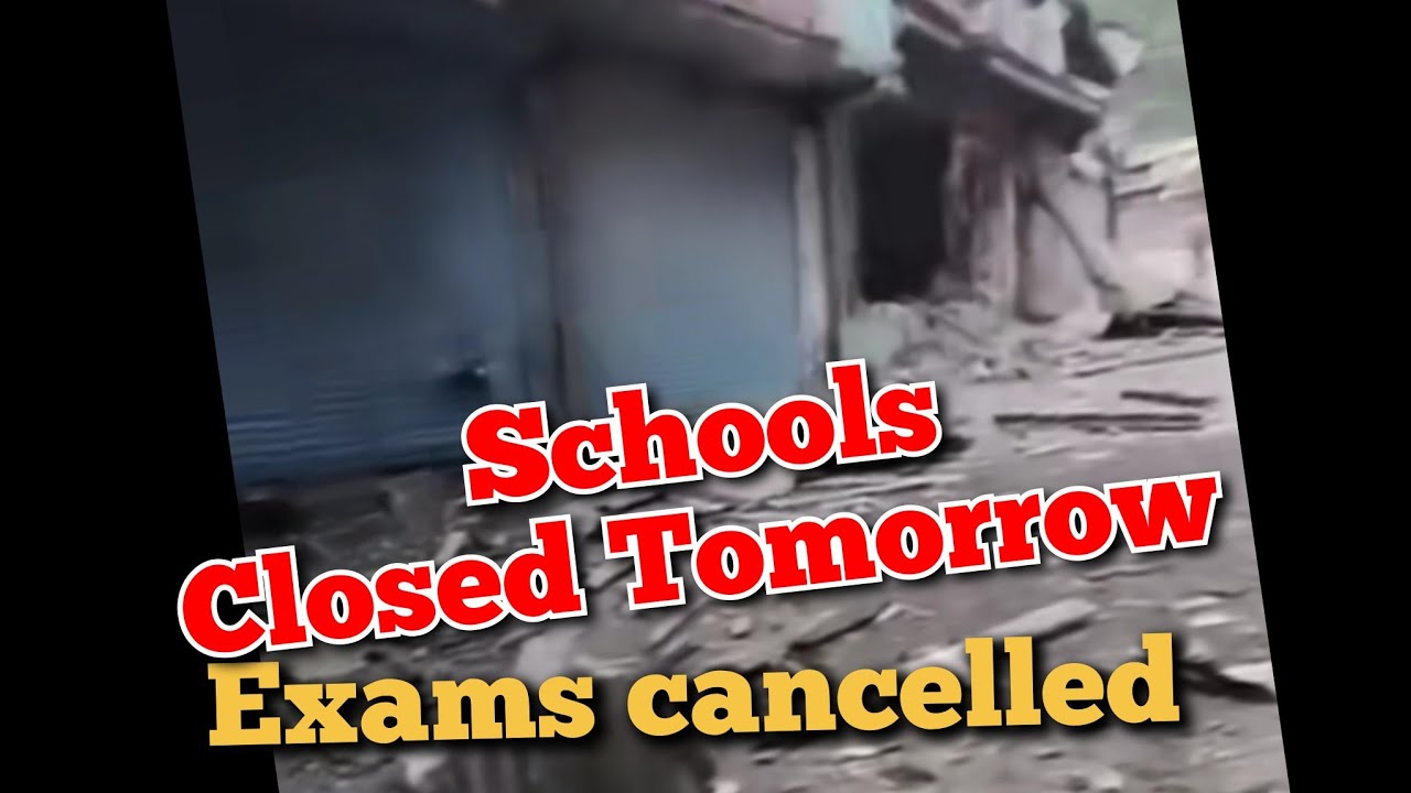 Schools/Colleges Closed Tomorrow - YouTube