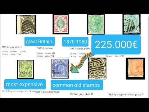 old stamps , most expensive common great Britain stamps 1870-1950 value ...