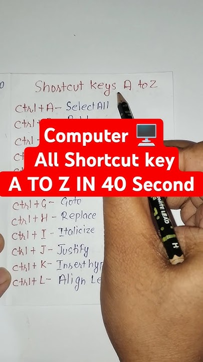 Computer All Shortcut keys A to Z ,Computer basic short video #computershortcutkeys #shorts ...