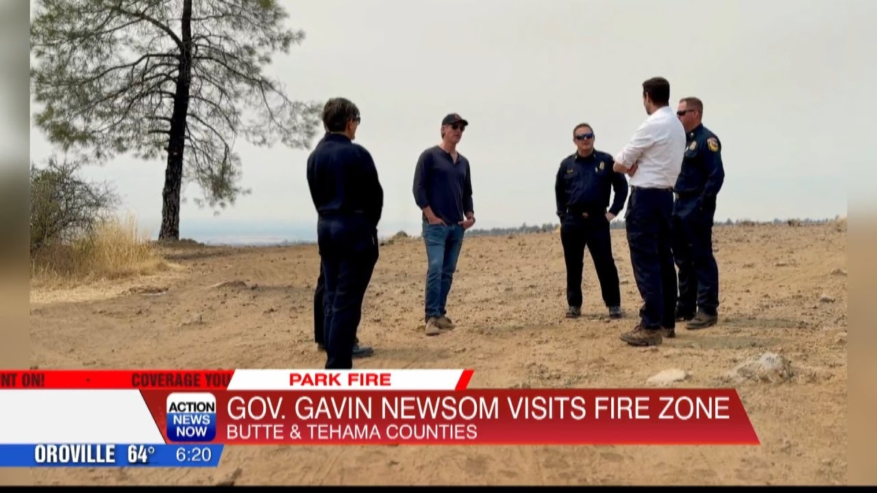 Gov. Gavin Newsom visits Park Fire over the weekend - YouTube
