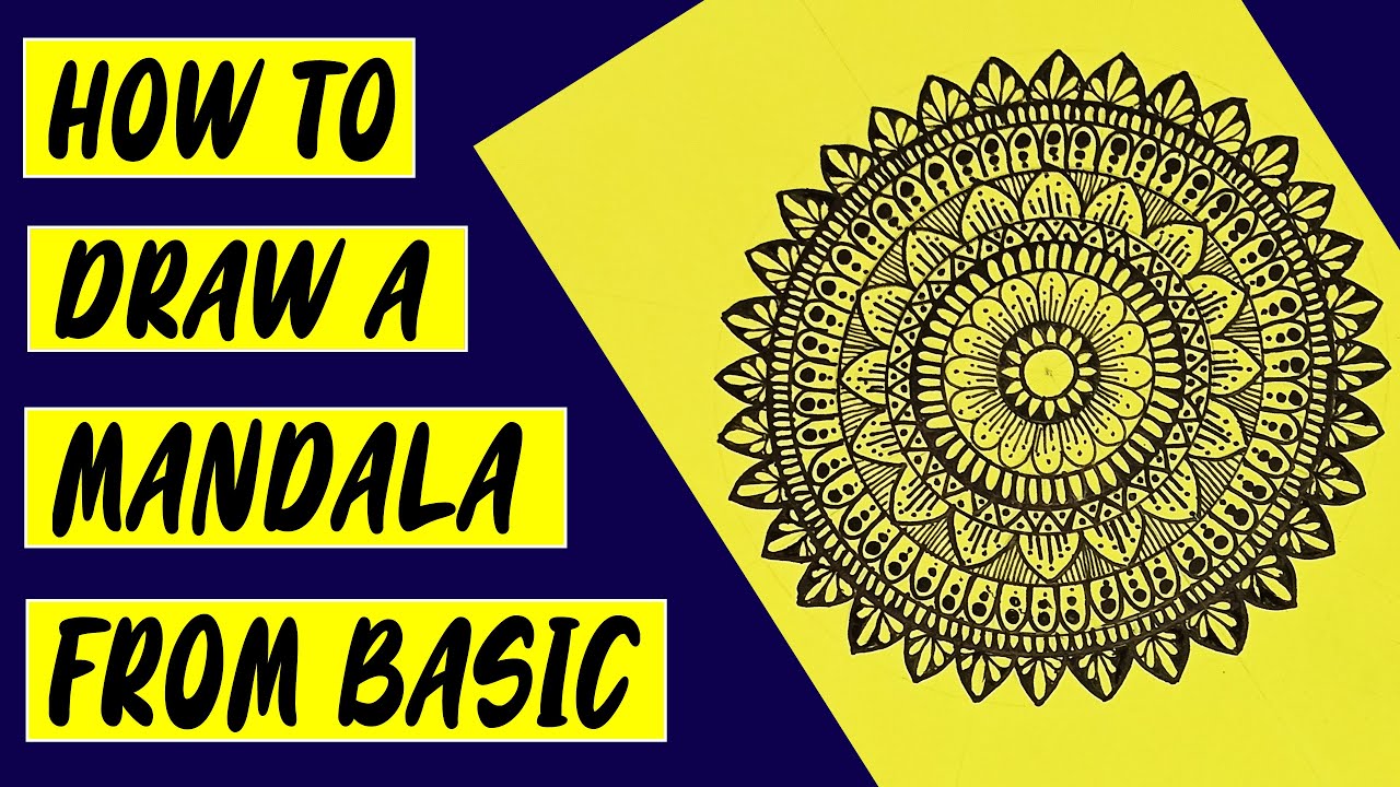 How To draw MANDALA art for beginners | Step by step | - YouTube