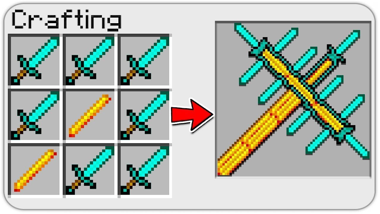 HOW TO MAKE POWERFUL SWORD IN MINECRAFT - YouTube