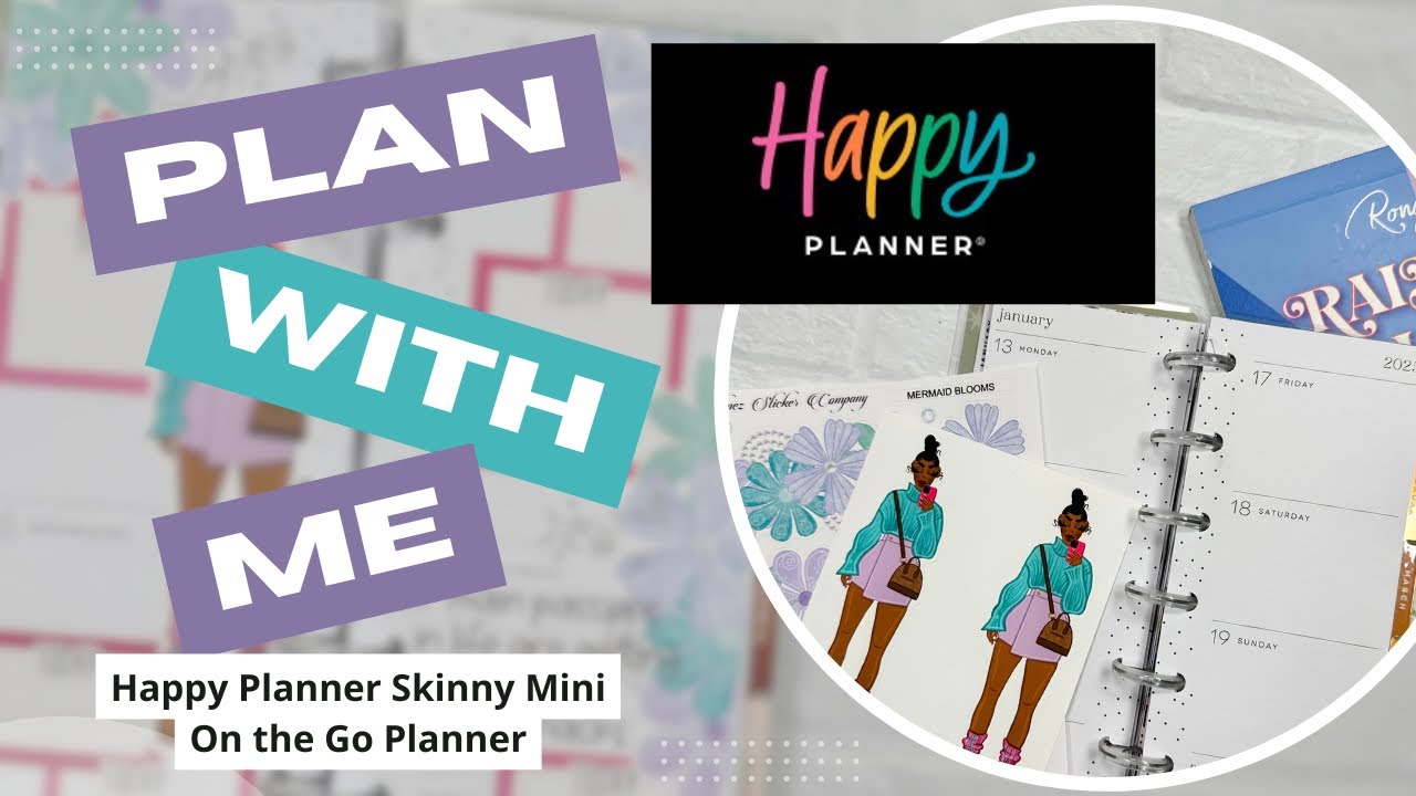 💜 PLAN WITH ME 💜 Happy Planner Skinny Mini | On the Go Planner | Skinny Mini | PWM | 01/13/25 ...