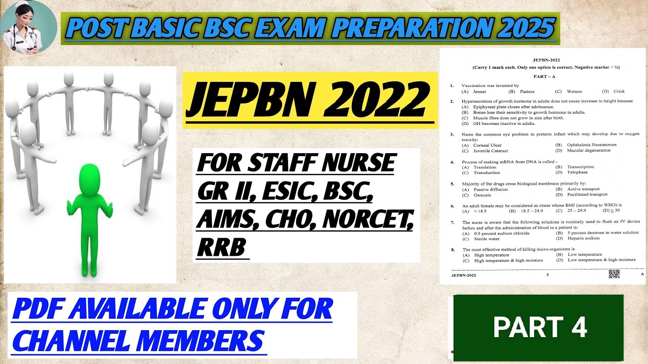 JEPBN 2022 Question paper / post basic bsc entrance exam preparation ...