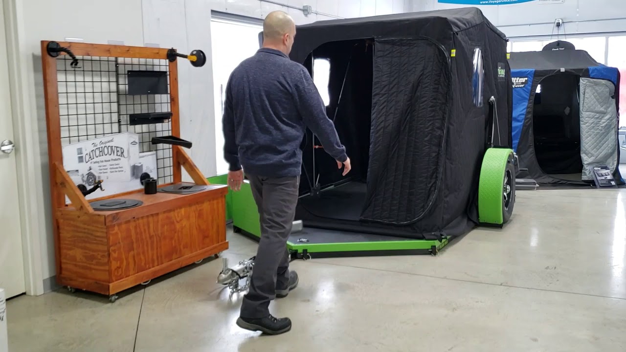 New Light Weight Fish House For Sale - YouTube