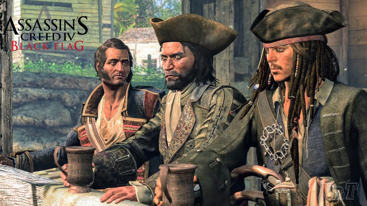 Captain Jack Sparrow Meets Blackbeard - AC IV BLACK FLAG 4K Ultra High ...