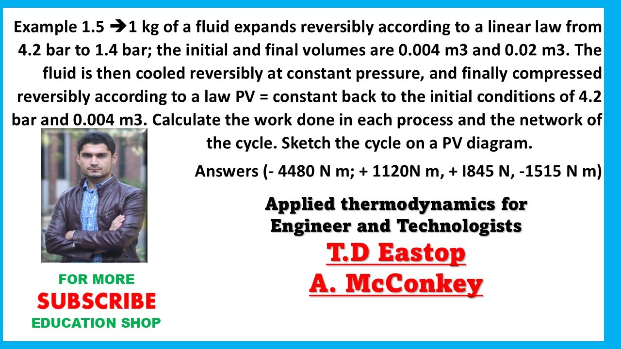 Problem 1.4 Calculate work done in each process and the network of the ...