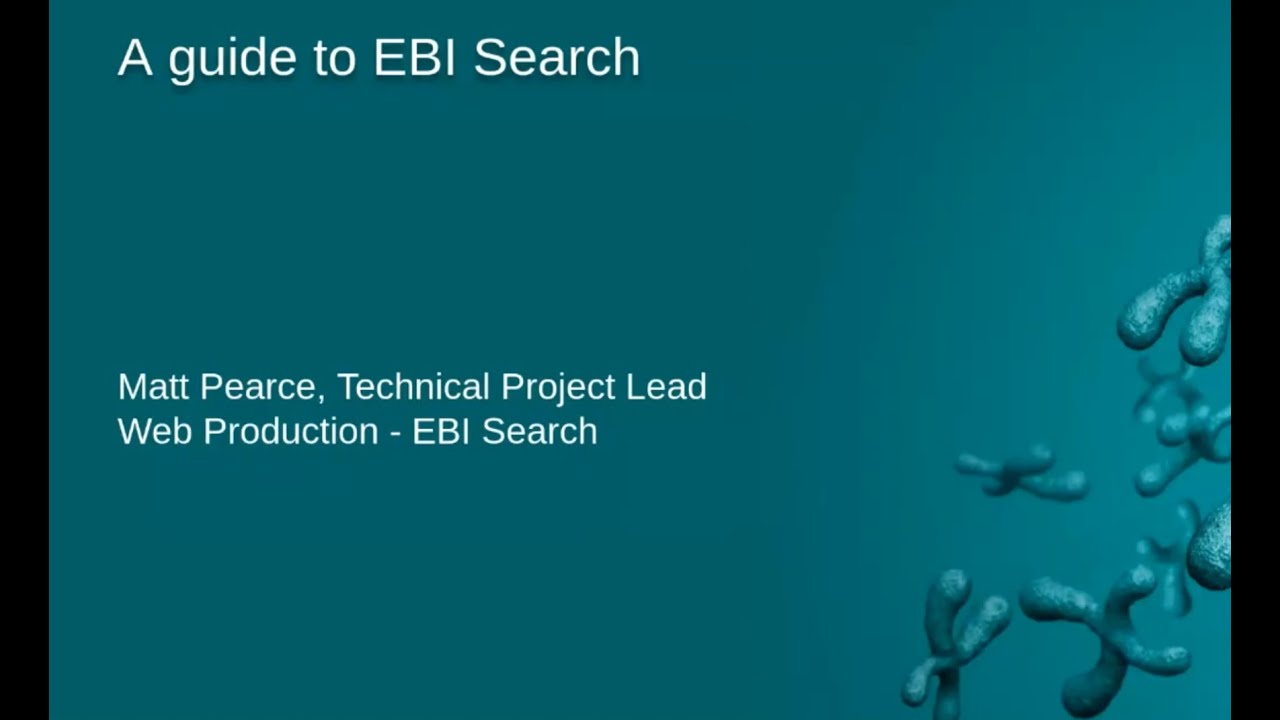 A guide to EBI Search - YouTube