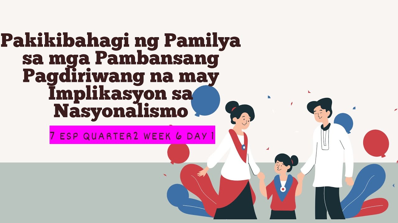 7ESP QUARTER2 WEEK6 DAY 1 FREE PPT Pakikibahagi ng Pamilya sa mga ...