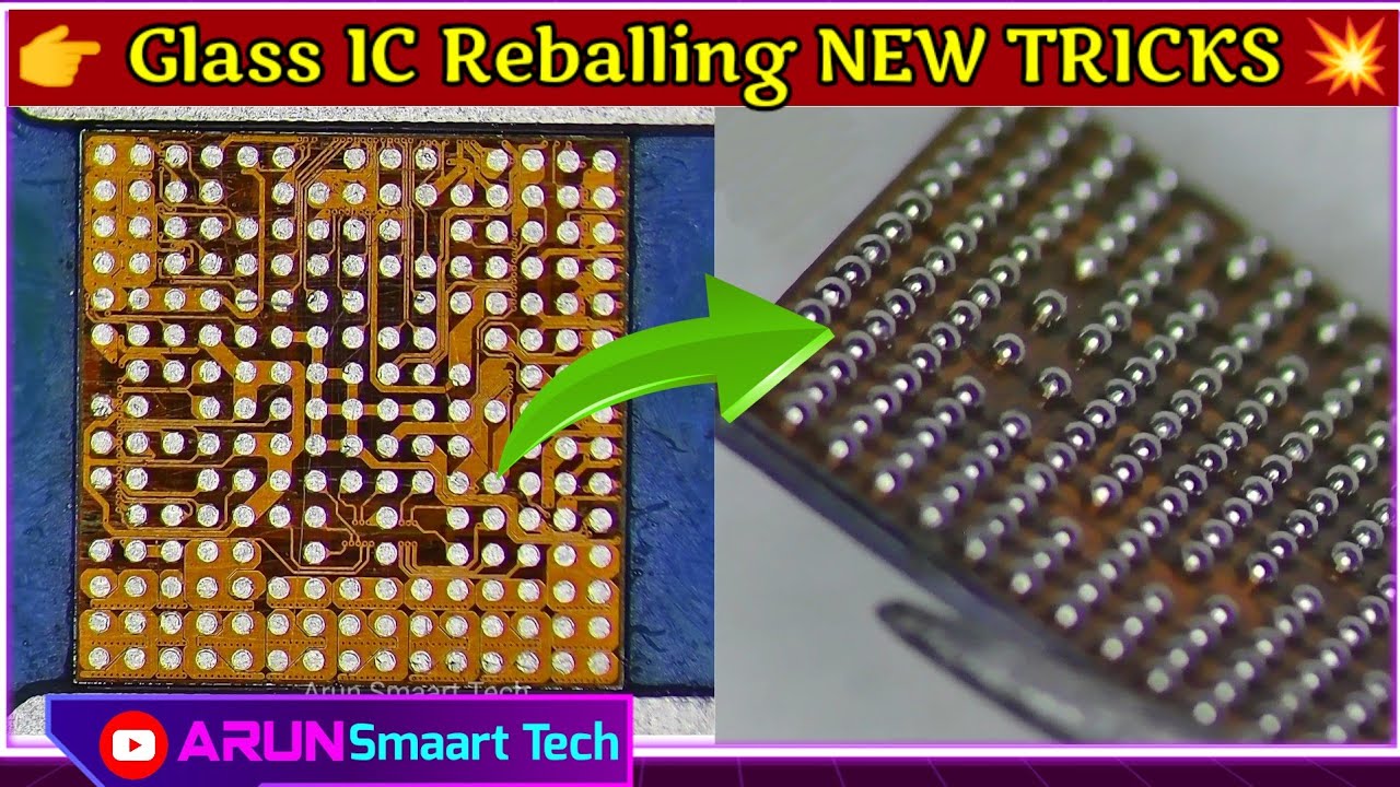 How To Reball Glass ic Easy Tricks ll PMI IC ll #tech #technology # ...