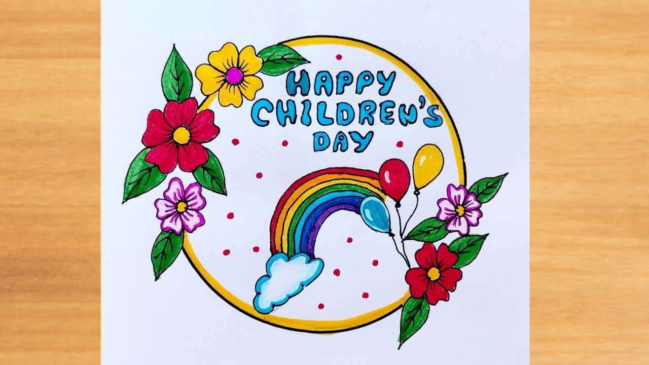Children's Day Drawing|| Children's Day Poster Drawing|| Children's Day ...