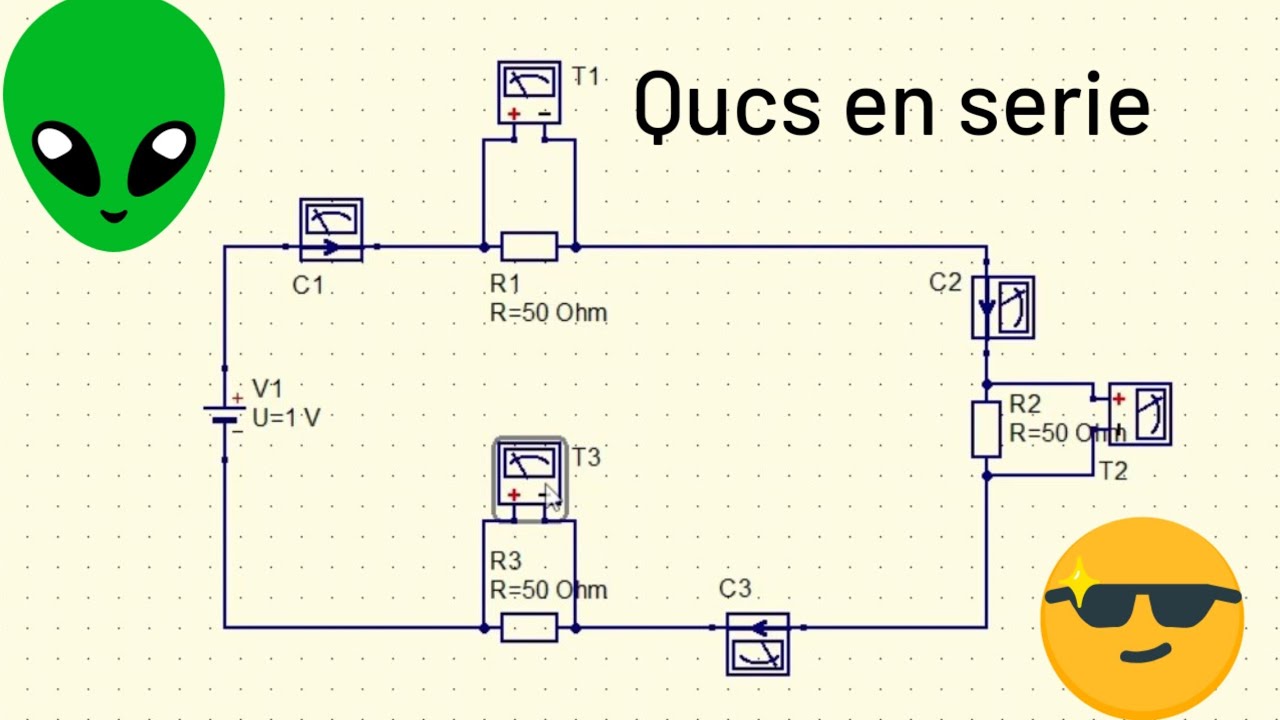 Como hacer un circuito en serie en Qucs - YouTube