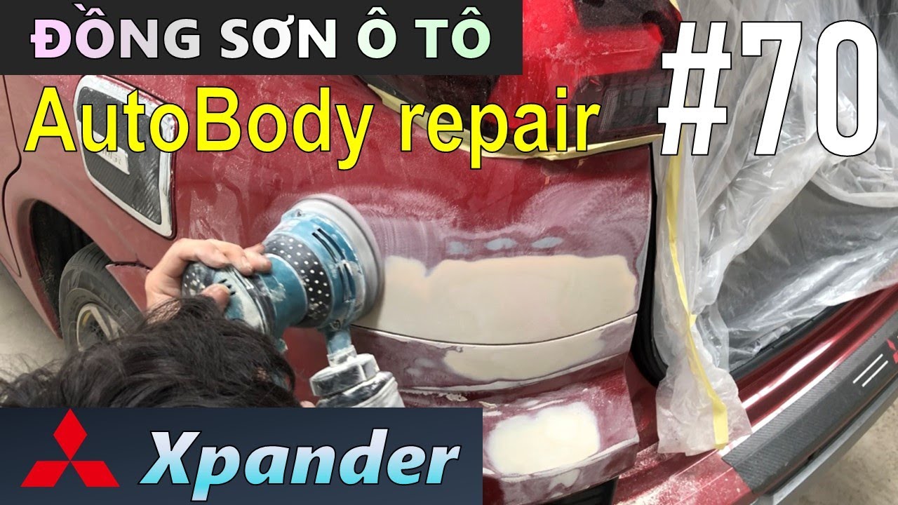 (AutoBodyRepair) 🔴Đồng sơn MITSU Xpander 2022 (P26 - RallyRED) - Car ...