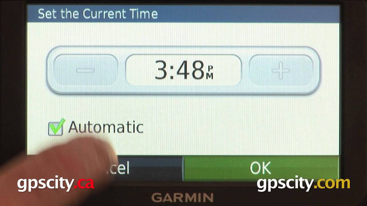 Garmin nuvi 30 40 & 50: Time Settings Page @ gpscity.com - YouTube