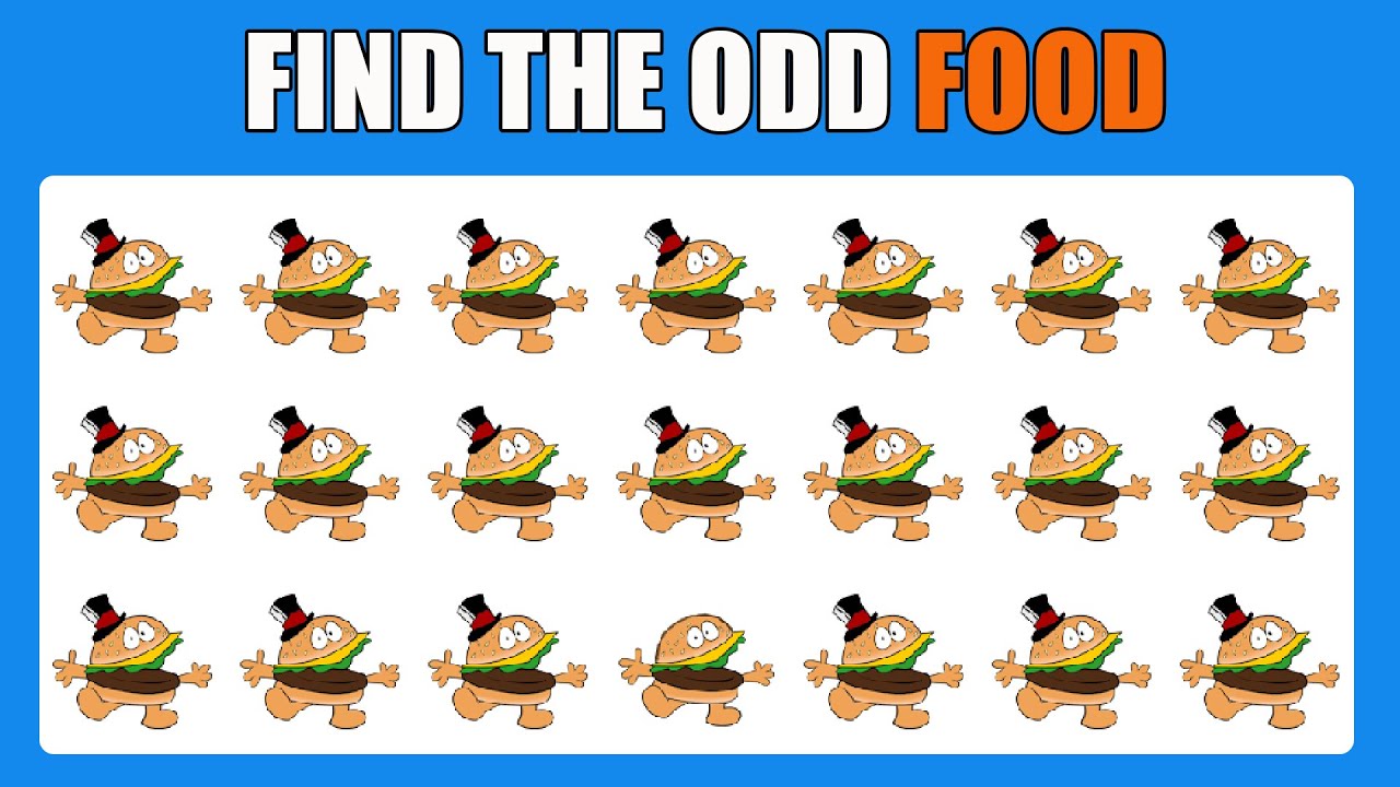 Find the ODD One Out FOOD in 10 seconds! 🍟🧀 Emoji Quiz | Easy, Medium ...
