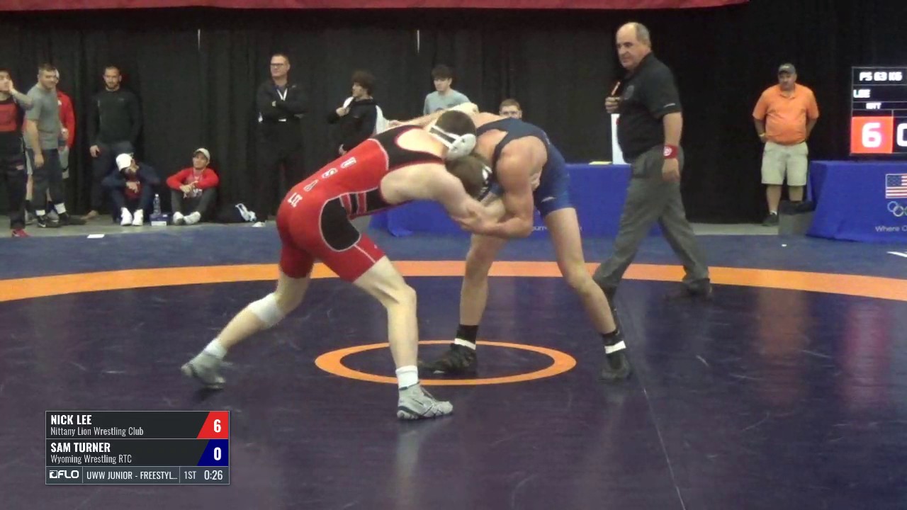 63 Semis - Nick Lee (Nittany Lion WC) vs. Sam Turner (Wyoming Wrestling ...