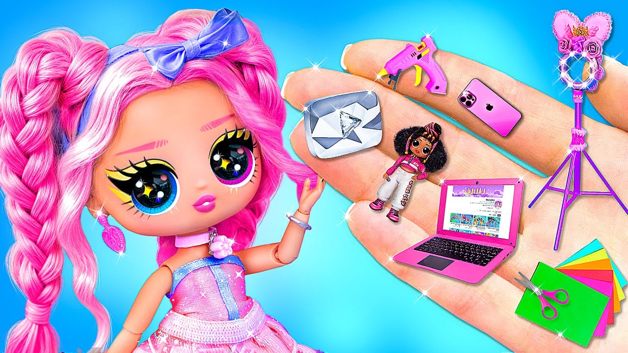 Miniature Toys for Dolls! LALILU DIYs for LOL OMG - YouTube