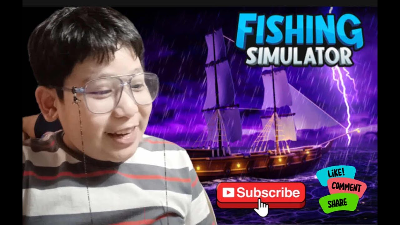 Roginsky is Live Playing Fishing Simulator with friend @Luke Andrew ...