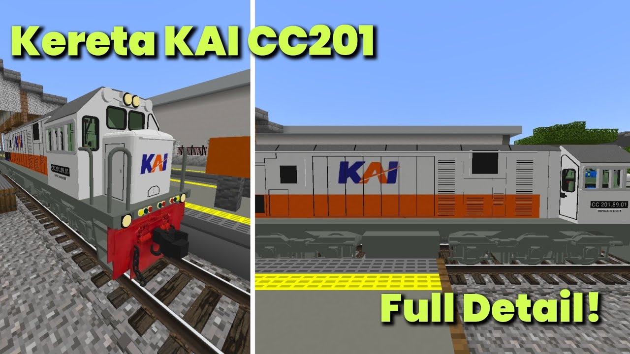 MINECRAFT || Addon Kereta CC201 Terbaru Yang Full Detail!! - Support ...