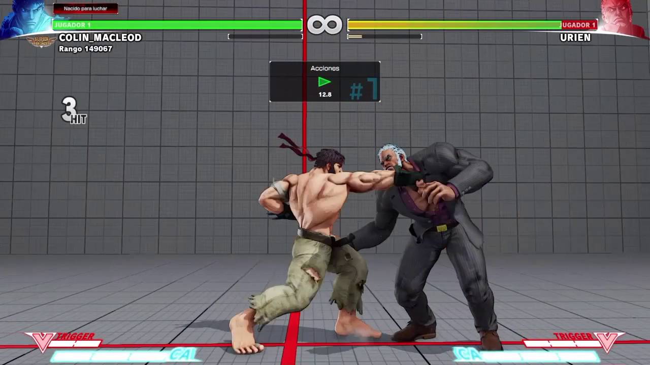 Street Fighter V / Ryu parry + combo + critical art & secret Urien ...