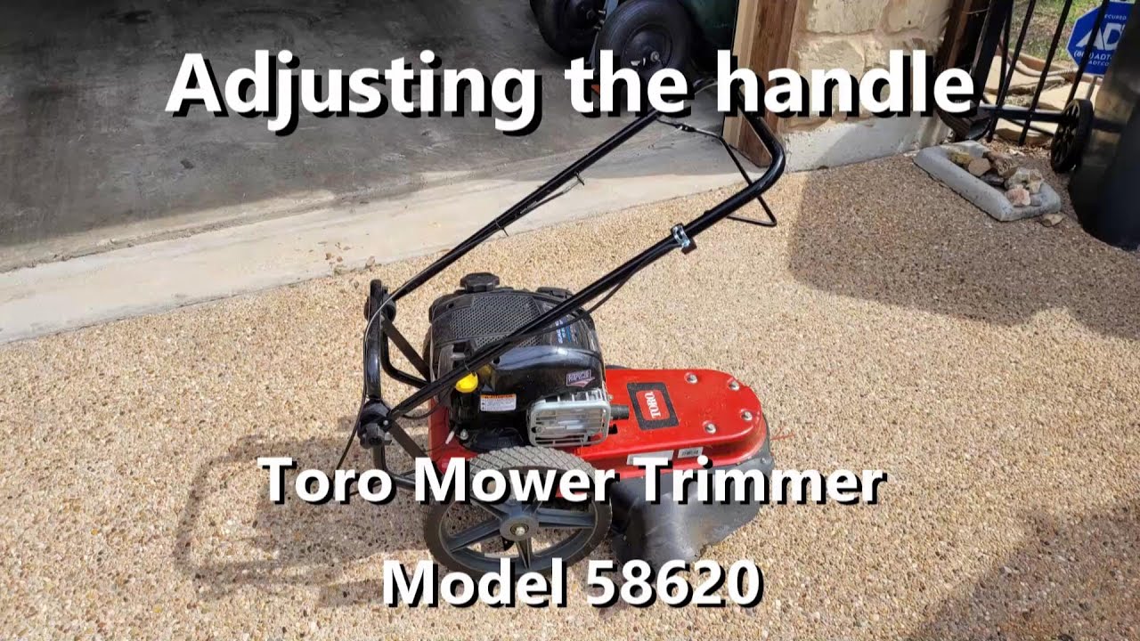 Part 5 - Toro Mower Trimmer Handle Adjustment - model 58620 - YouTube