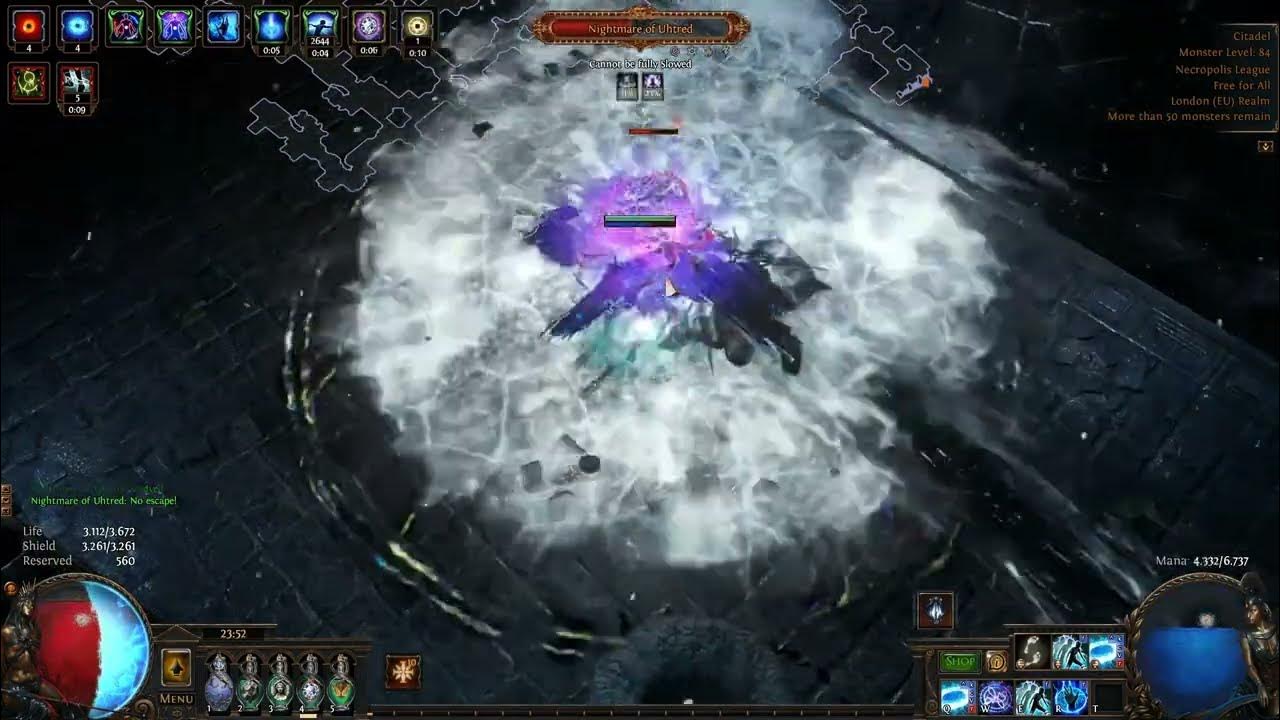 [POE 3.24] Ice Nova of Frostbolts Archmage Hierophant / T17 and Simulacrum 30 - YouTube