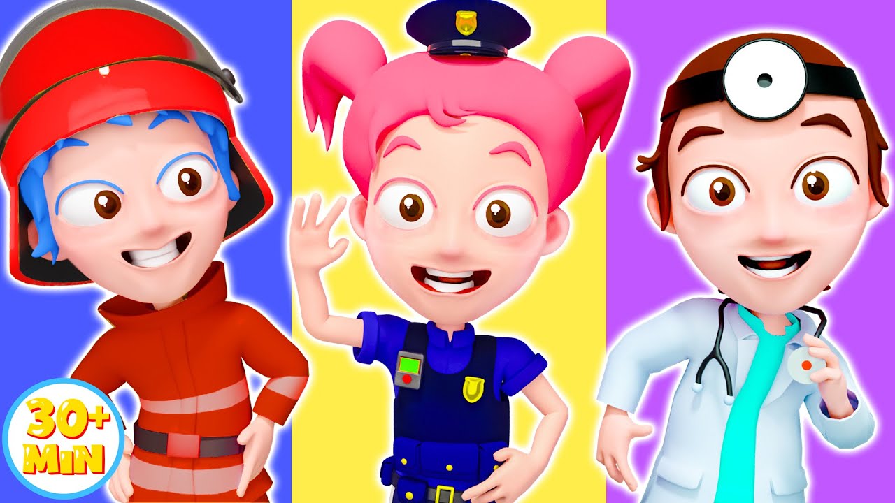 Jobs and Career Song | Policeman, Doctor, Firefighter + more Nursery ...