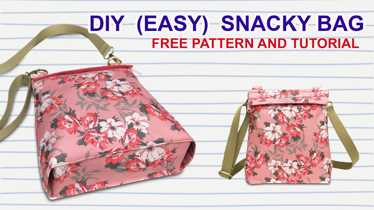 DIY (EASY) Snacky Bag - Tutorial Cara Membuat Tas Selempang/Snack Pouch ...