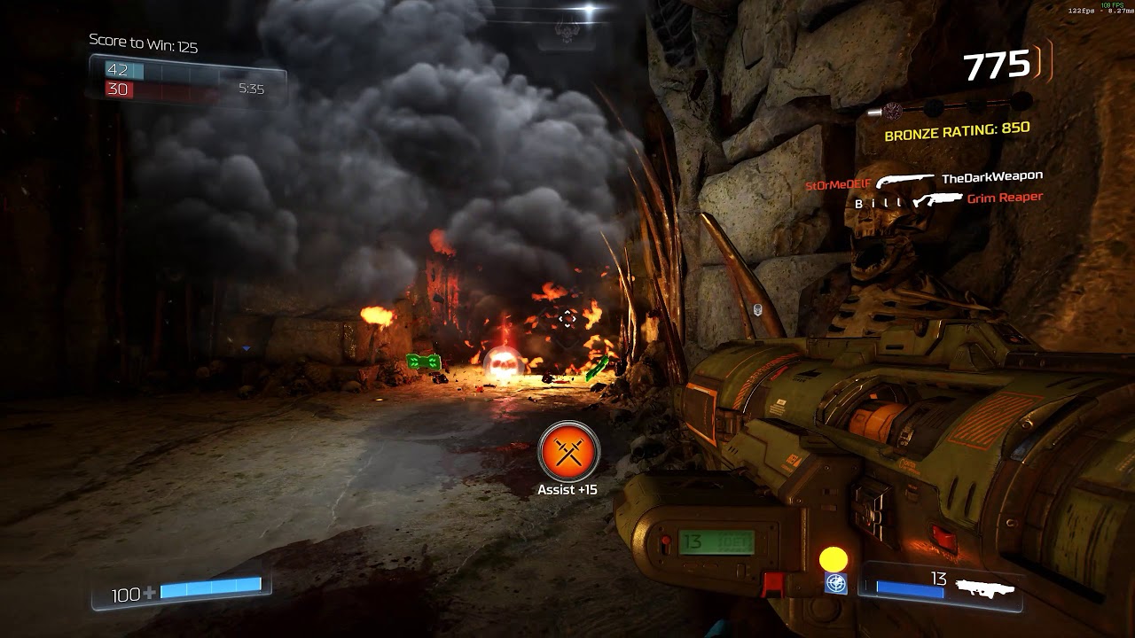 Doom Multiplayer GTX 1080 i7 7700k 144 FPS - YouTube