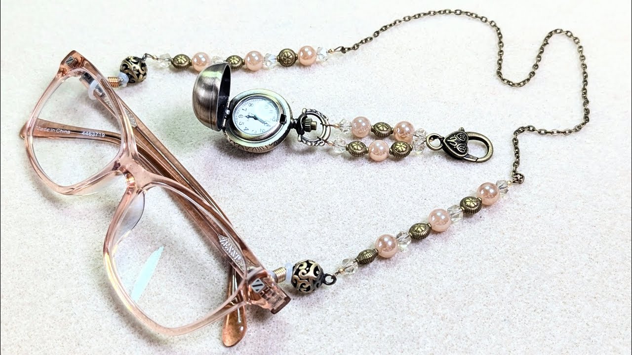 Quick, last minute gift idea: pocket watch purse charm & eyeglass chain ...