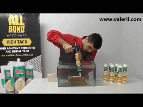Akfix All Bond High Tack water resistant adhesive and sealant - YouTube