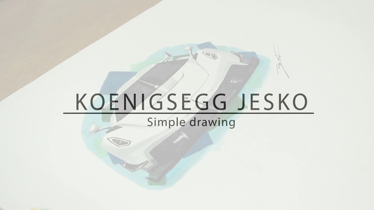 코닉세그 제스코 그리기 - Koenigsegg Jesko Drawing - YouTube