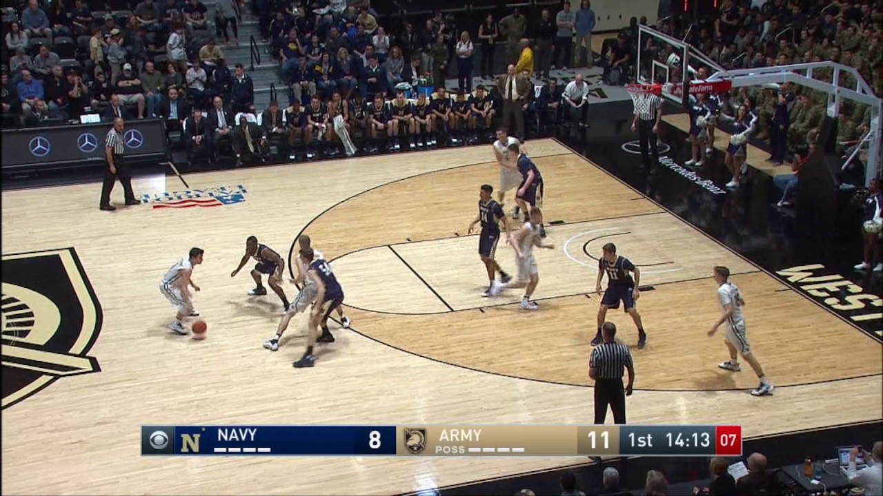 Army Men's Basketball: Luke Morrison 3-Pointer vs. Navy 1-21-17 - YouTube