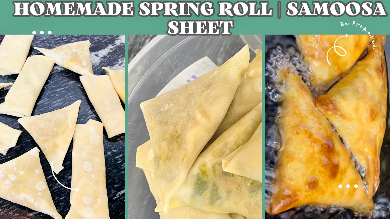 ফ্রোজেন পদ্ধতি সহ সমুচা ও স্প্রিং রোলের সিট তৈরির রেসিপি |Homemade Spring Roll Sheet|Samoosa ...