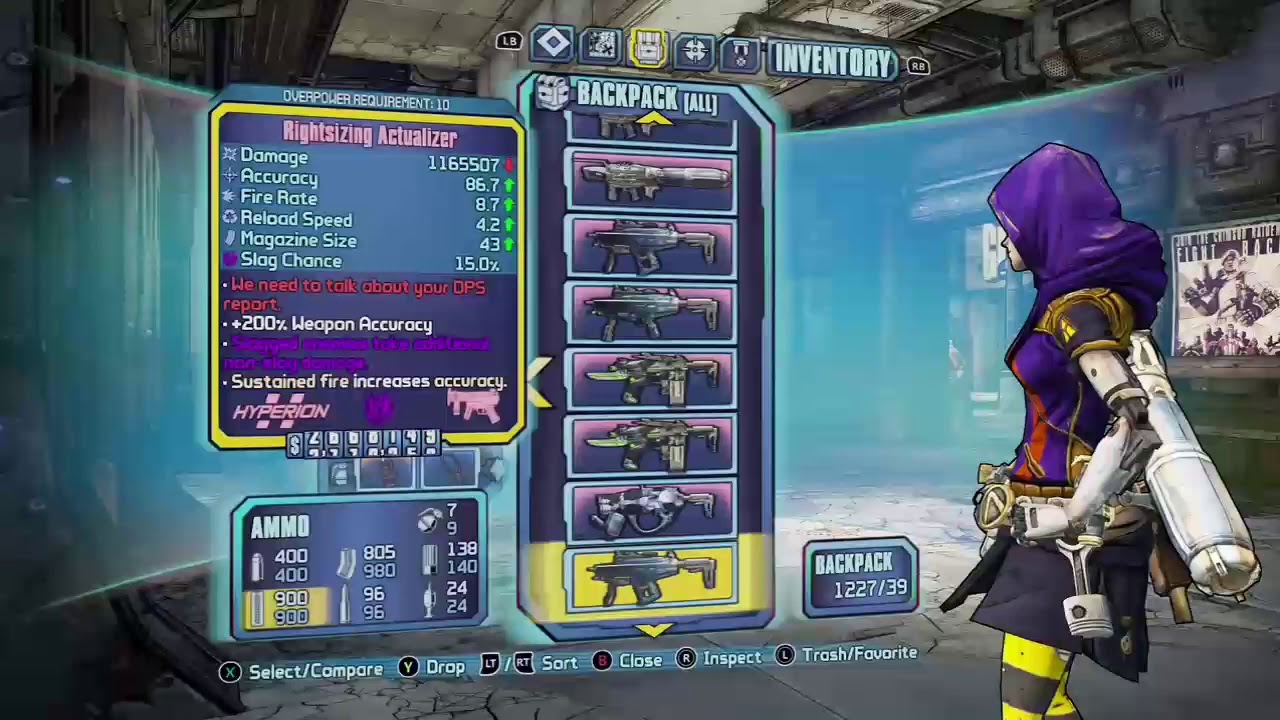 Literally me going through my Borderlands 2 inventory. - YouTube