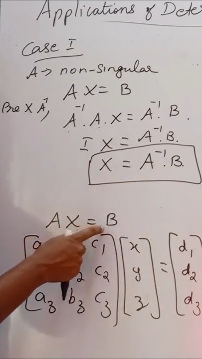 Solution of system of linear equations by matrix method - YouTube