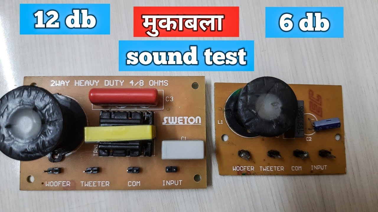 मुकाबला 6 db & 12 db crossover | sweton | network | tweeter | sony | soundbar | amplifier ...