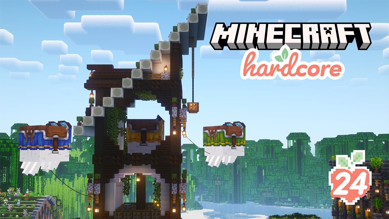 Building a Happy Ghast Sanctuary in Minecraft Hardcore - YouTube