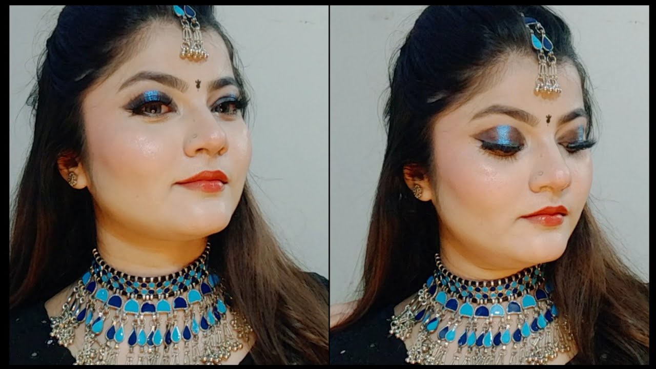 Navratri Makeup look / Gujarati Look / Garba Look / Dandiya Look / Easy ...