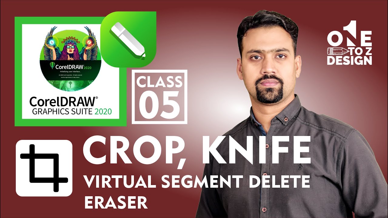 Crop Tool Knife Tool Virtual Segment Delete And Eraser Tool In Coreldraw 2020 Class 5 Youtube