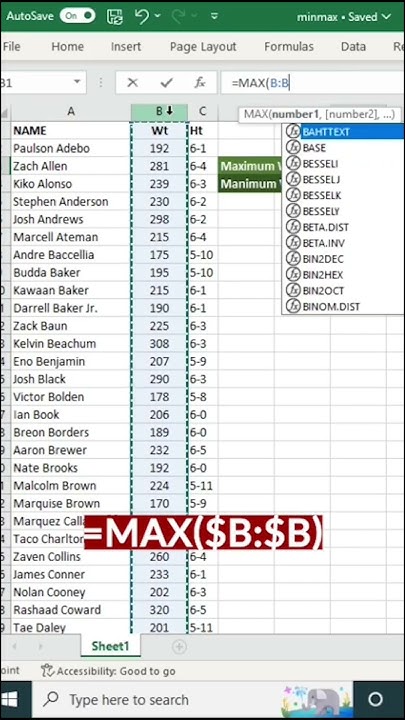 Max & Min in excel | Advance Excel Formula | MyExcelGeeks - YouTube
