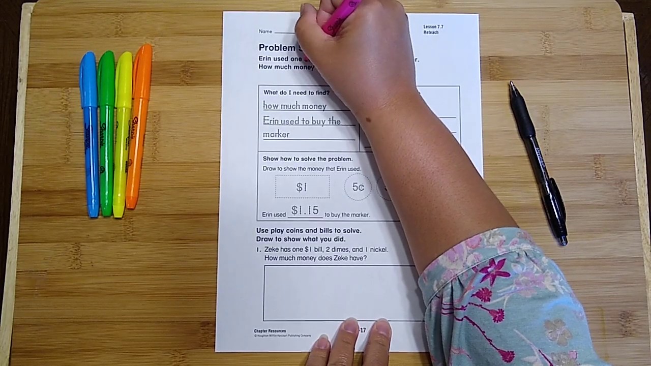 2nd Grade GO Math! Reteach 7.7 - YouTube