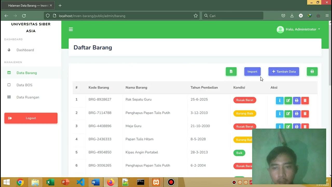 tugas2 dan UAS pemrograman web II, Ahmad Fatoni, 200401010148 - YouTube