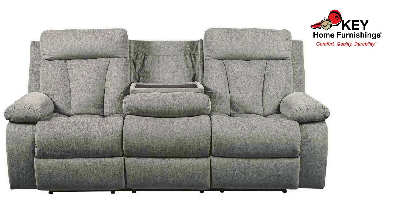 Ashley Mitchiner Reclining Sofa With Drop Down Table 7620489 | KEY Home ...