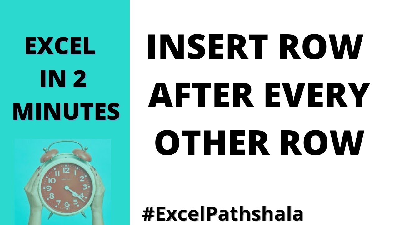Insert A Row After Every Row In Excel An Easy Trick YouTube Insert A Row After Every Row In Excel An Easy Trick YouTube