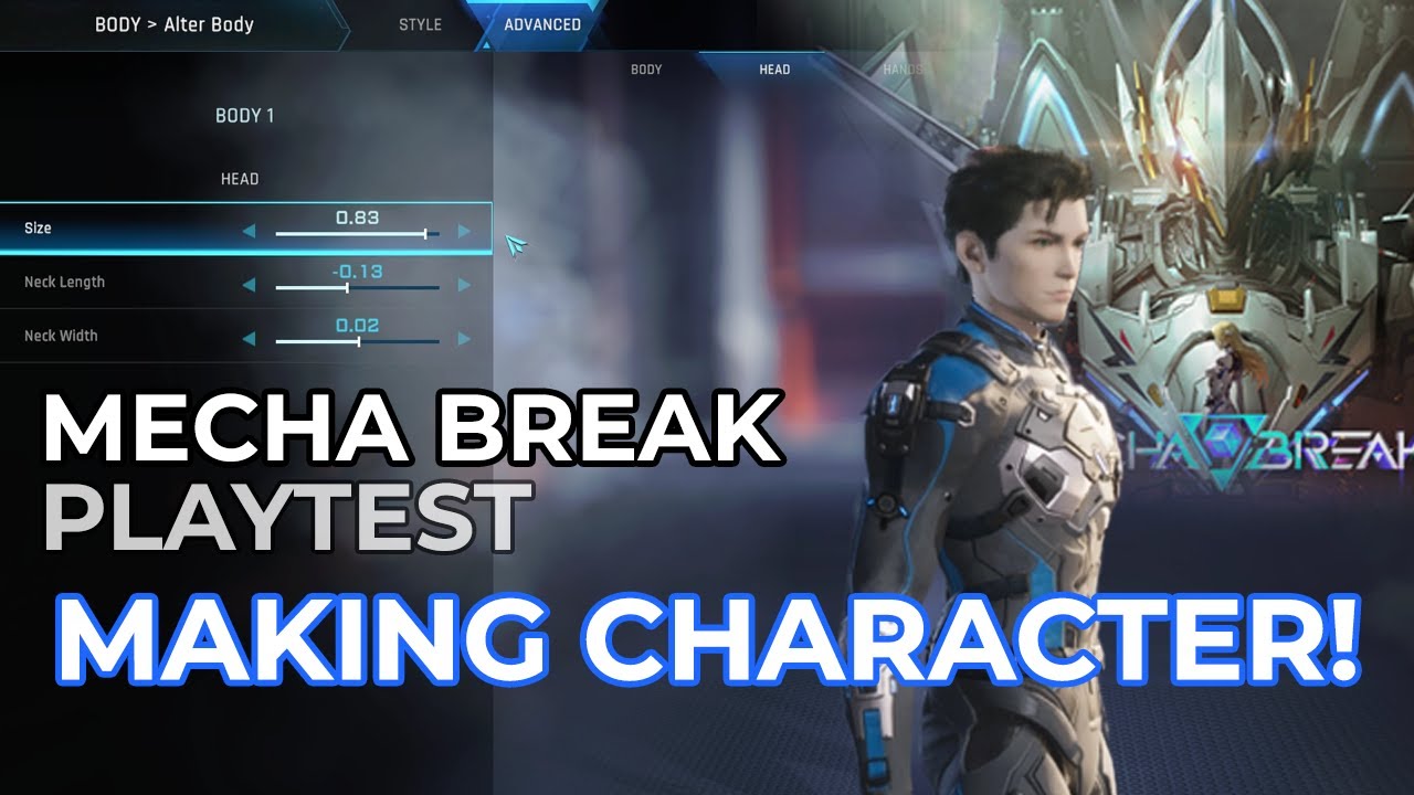 MECHA BREAK PLAYTEST ON STEAM : MAKING CHARACTER! - YouTube