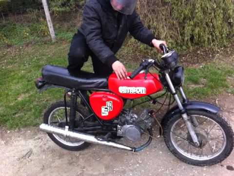 Simson S50 motorkerékpár S51 matricával tuningolva (with english ...